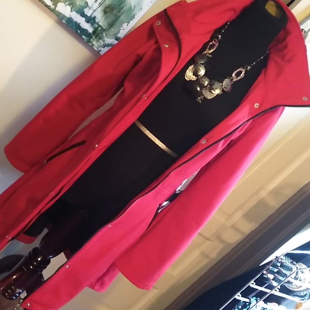 Jessica Simpson Red Hooded Jacket - Gem